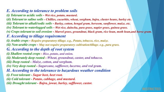 Classification of crops | PPTX