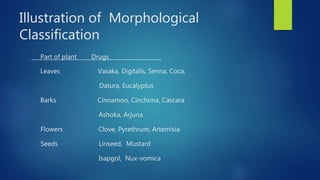 Classification Of Crude Drugs | PPTX