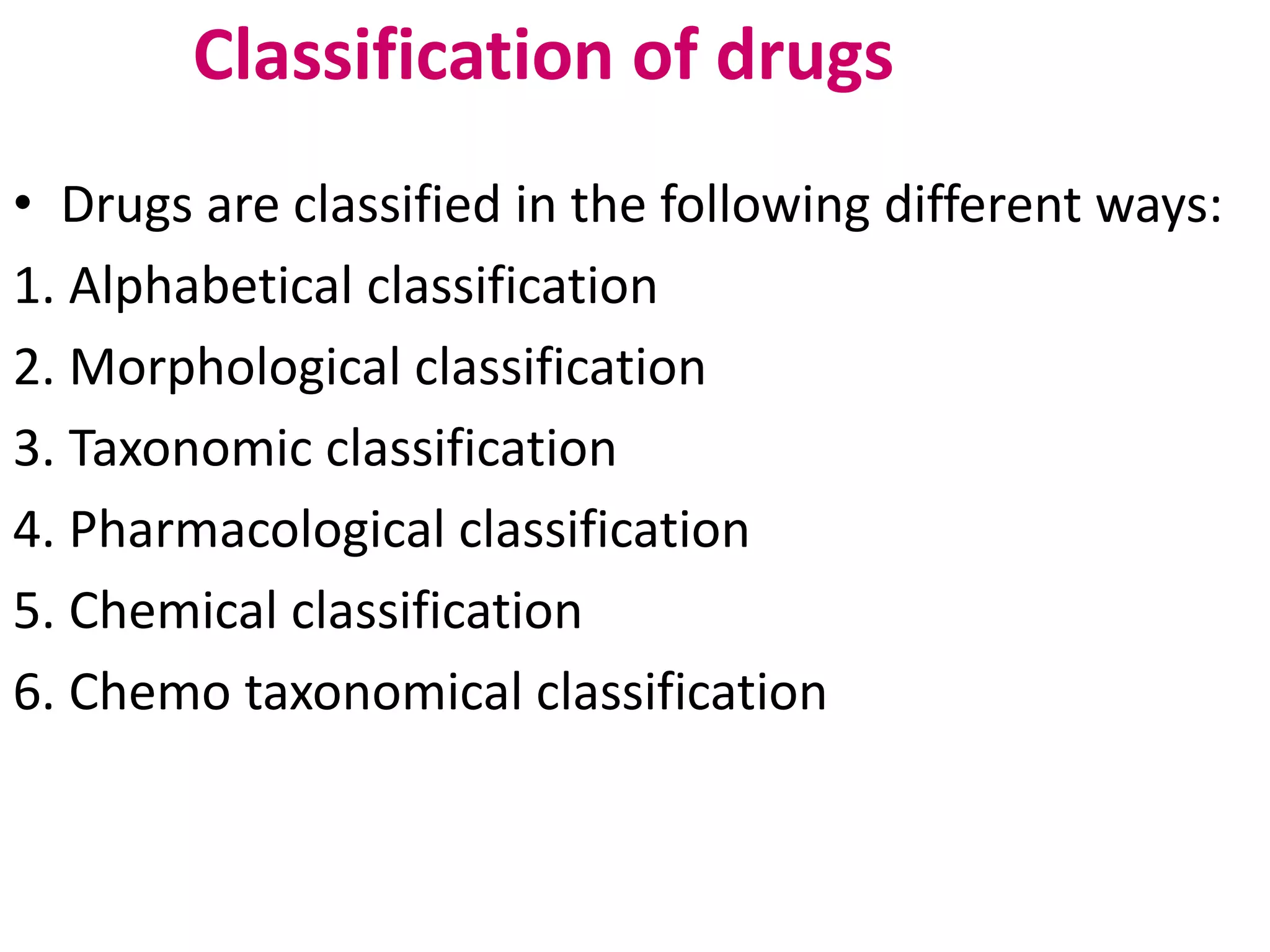 Classification of crude drugs | PPTX