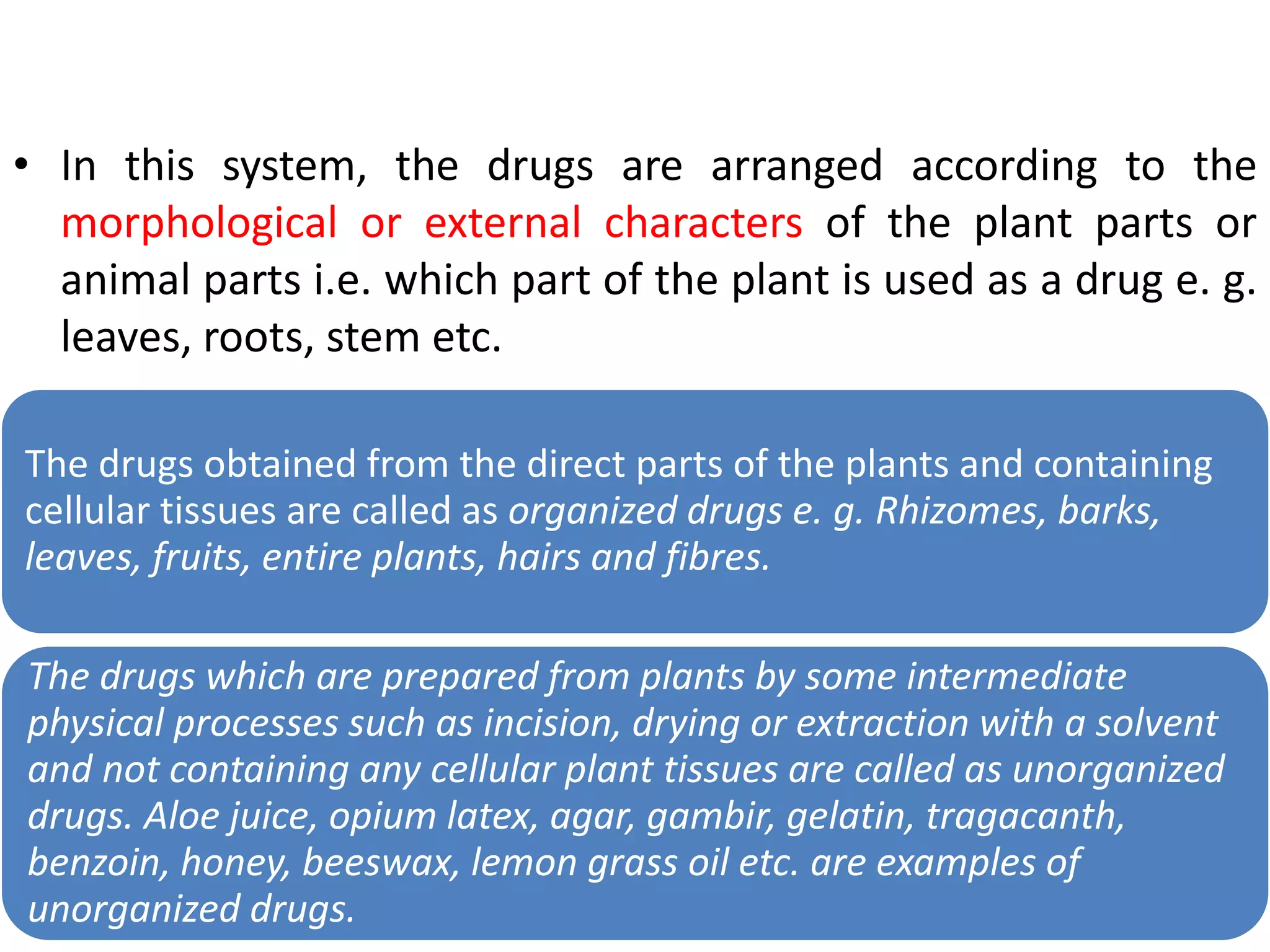 Classification of crude drugs | PPTX