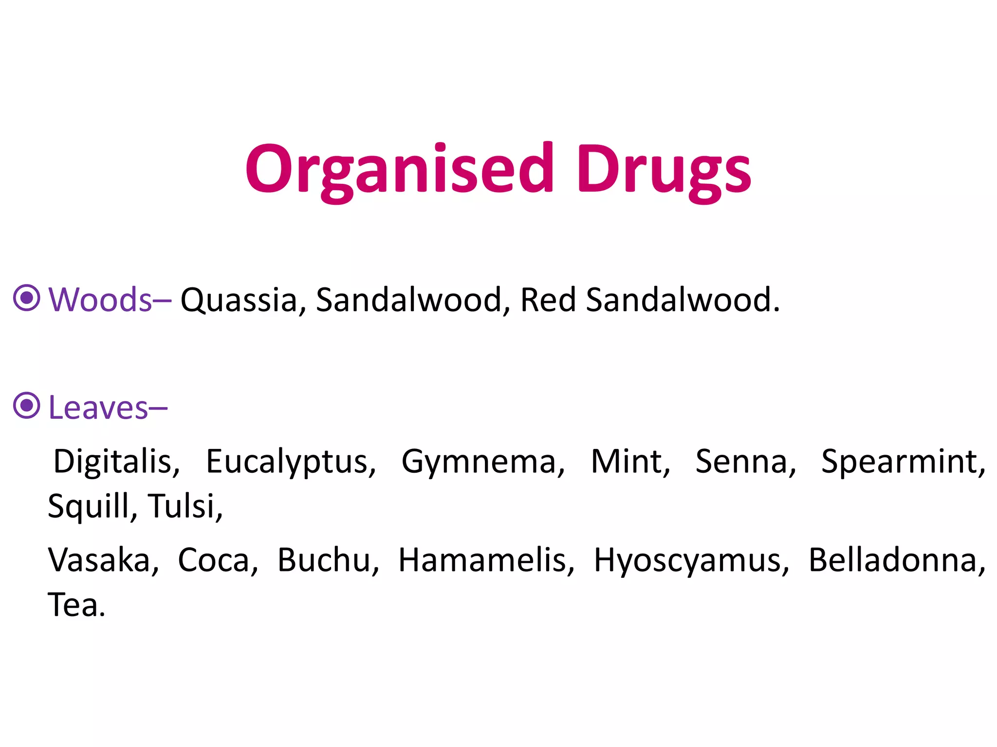 Classification of crude drugs | PPTX