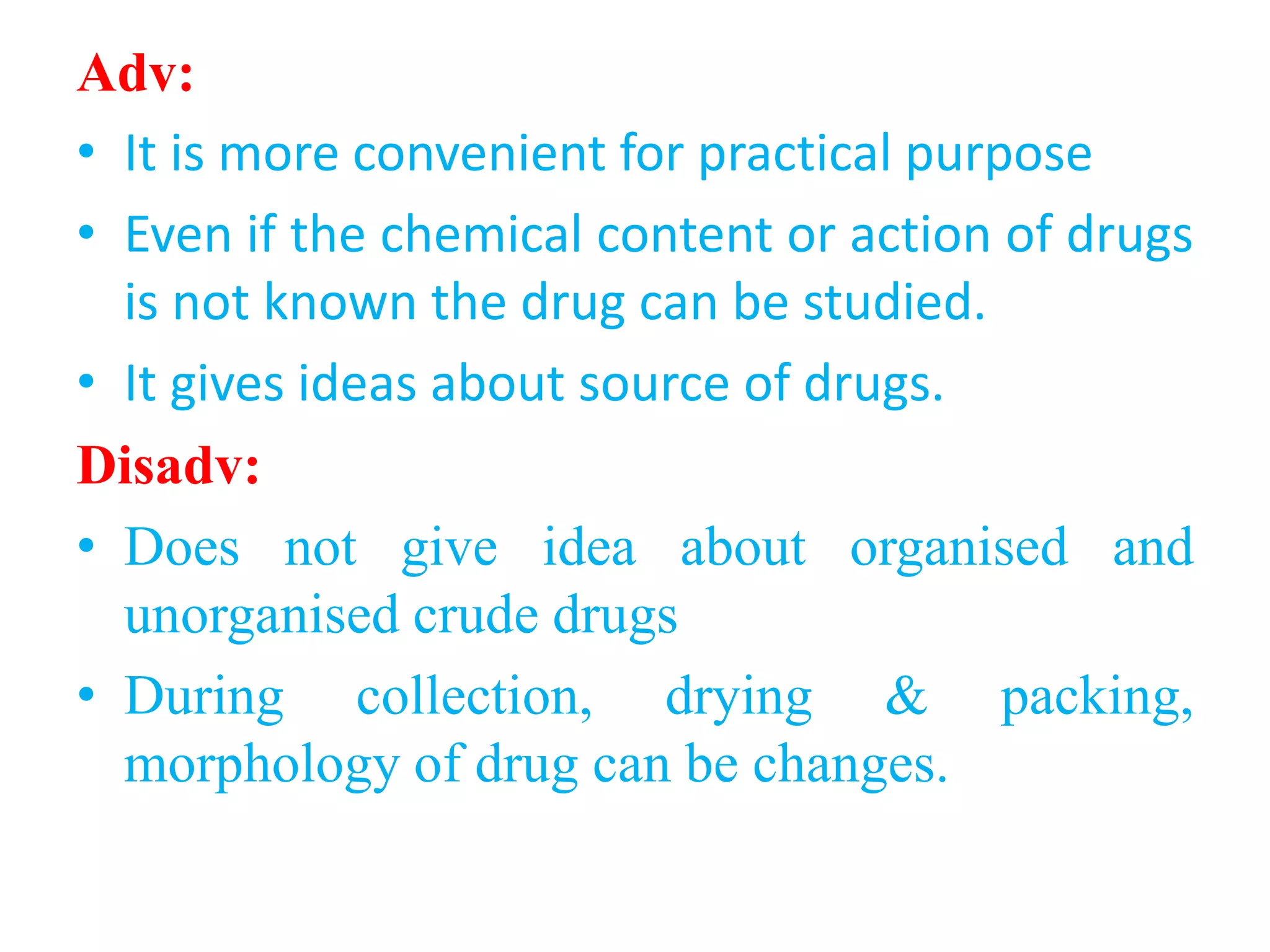 Classification of crude drugs | PPTX