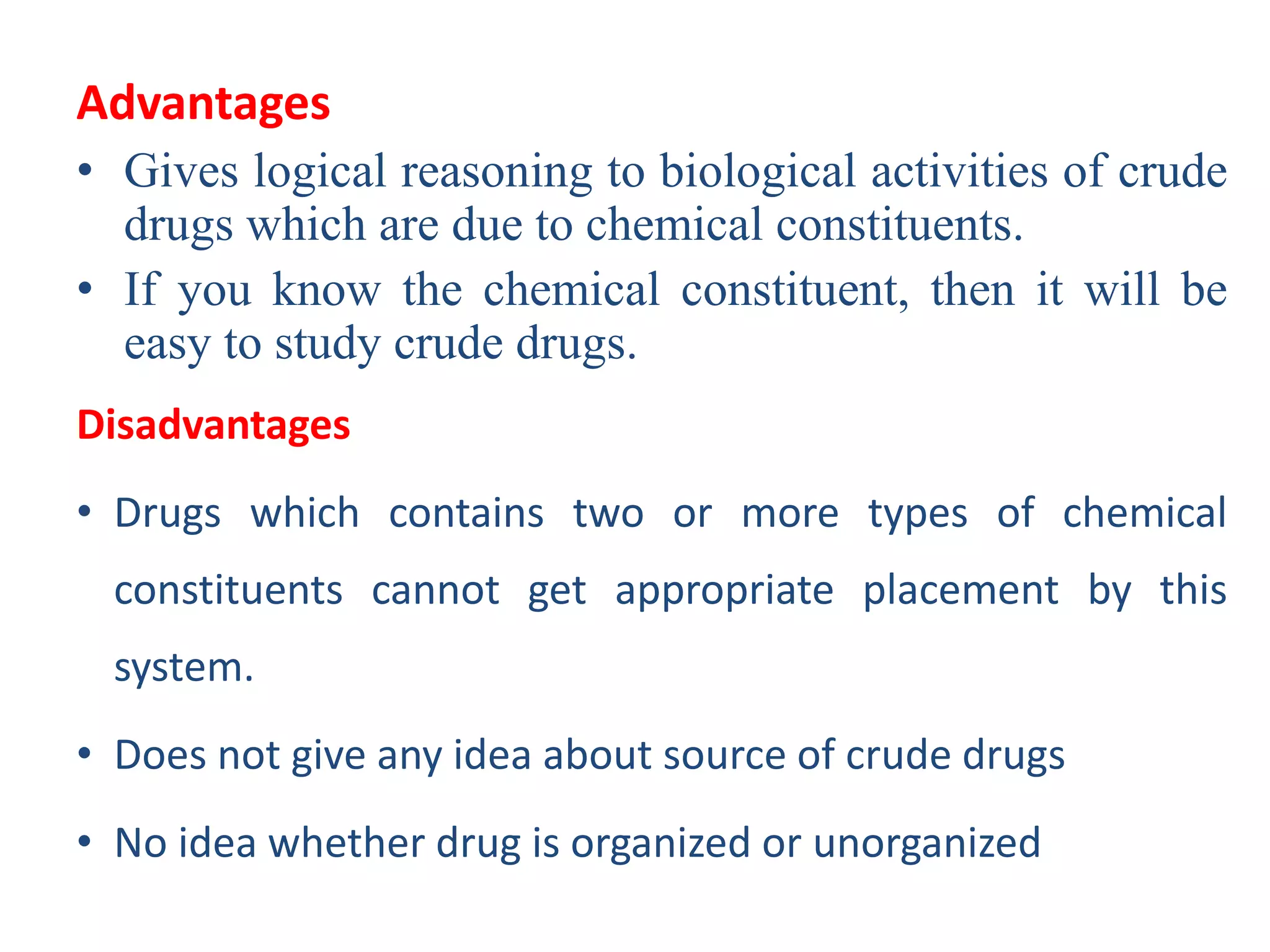 Classification of crude drugs | PPTX