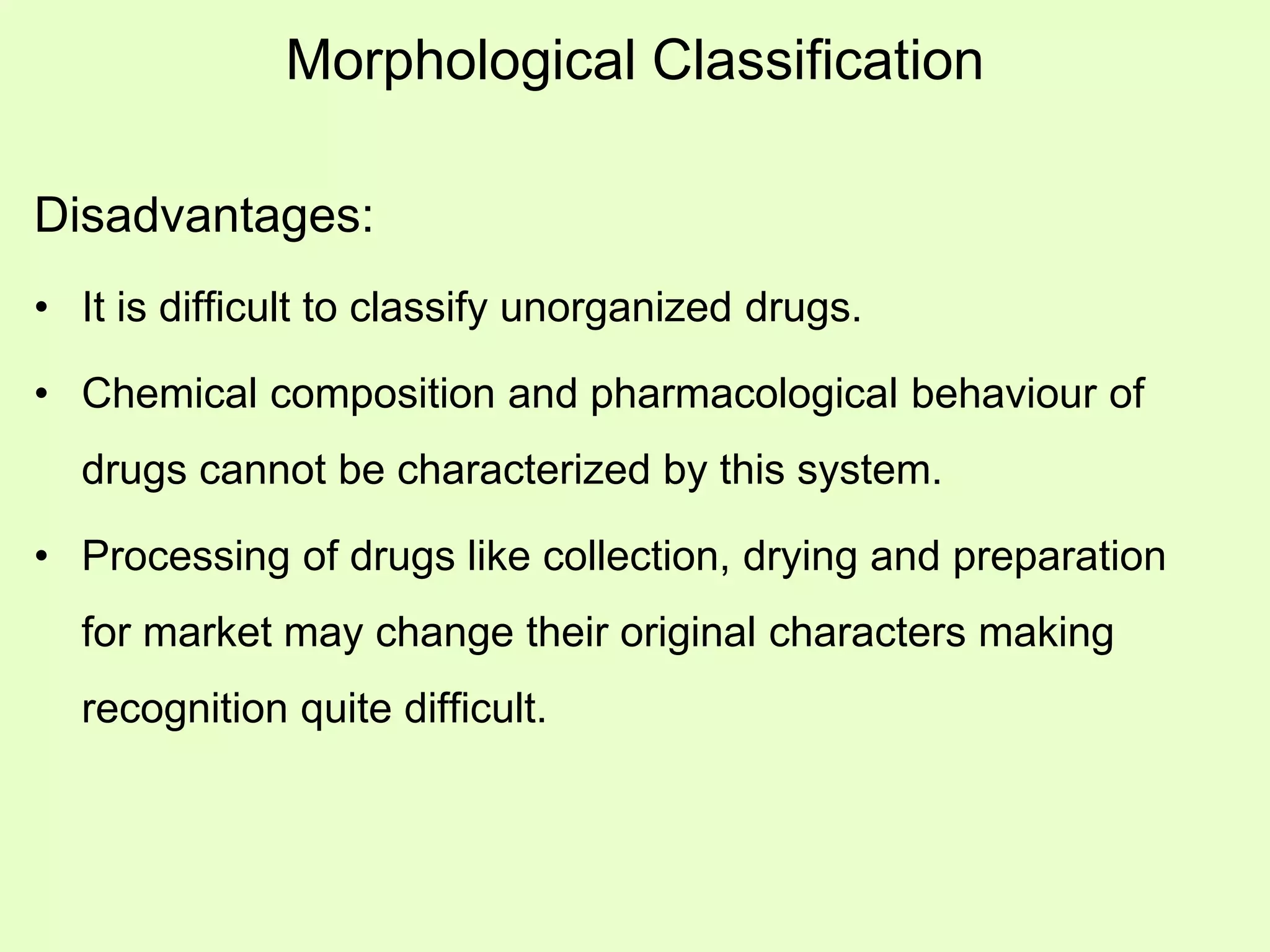 Classification of crude drugs | PPT