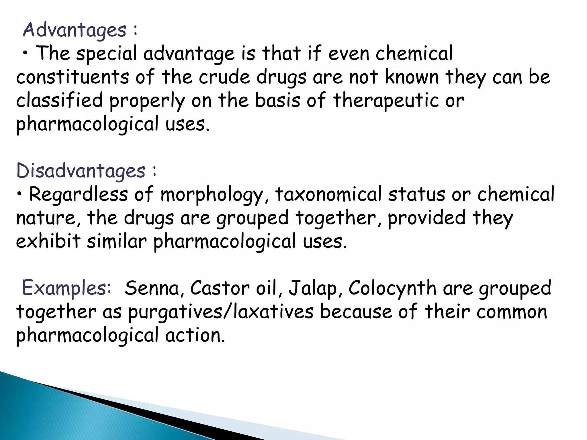Classification of crude drugs | PPTX