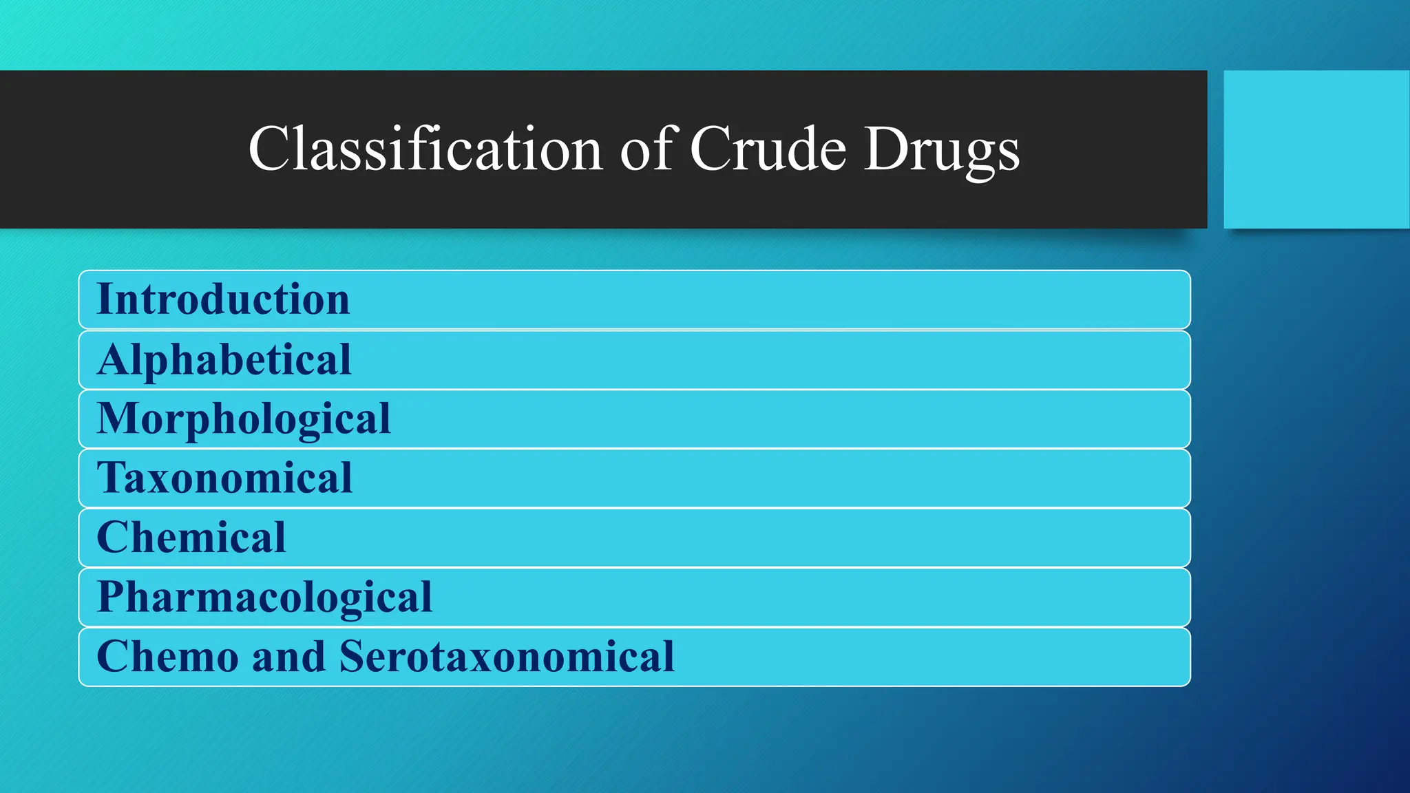 Classification of Crude Drugs by Mr. Qureshi Alfaiz shaikh iqbal.pptx