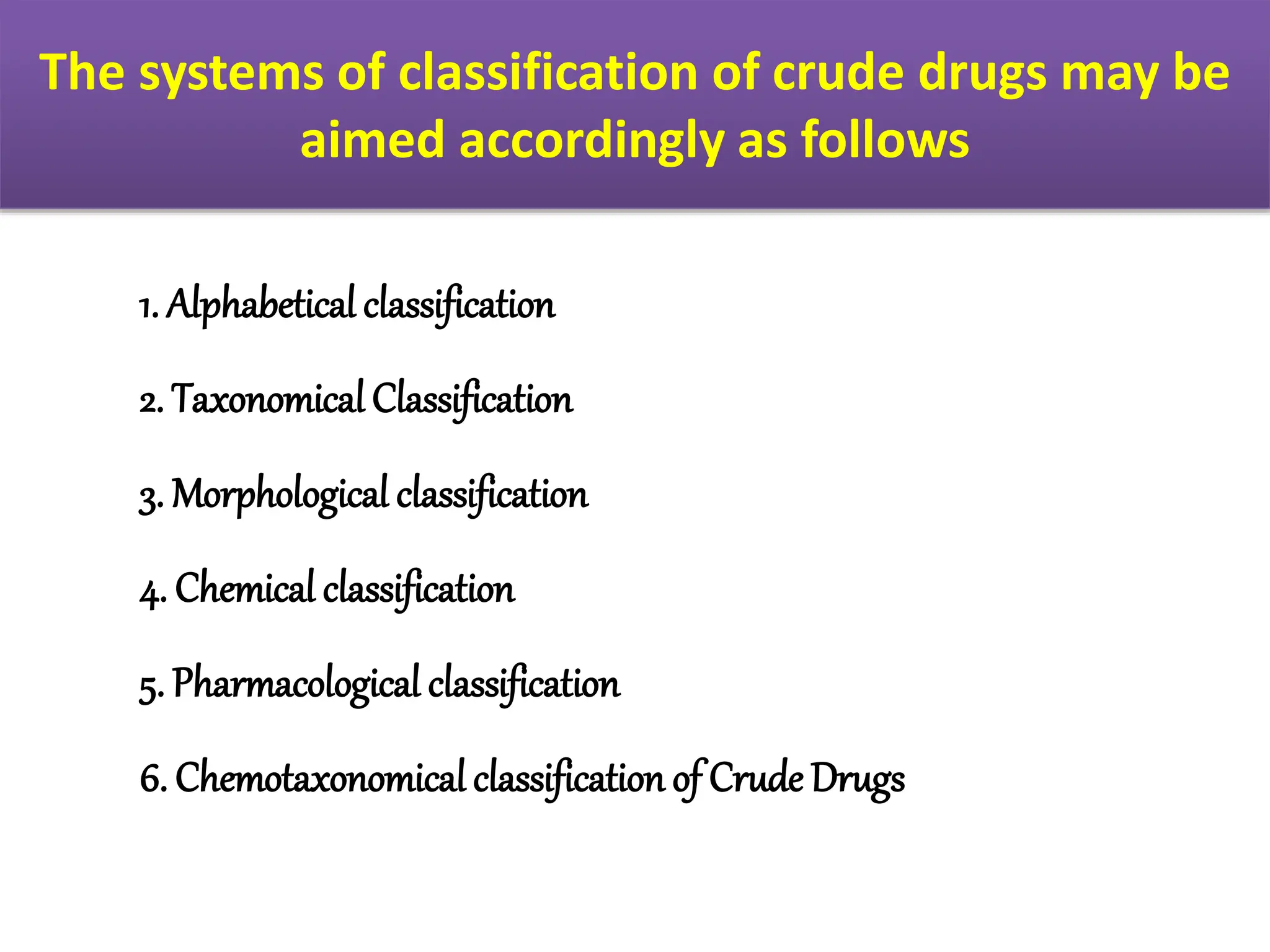 CLASSIFICATION OF CRUDE DRUGS SLIDESSS.pptx