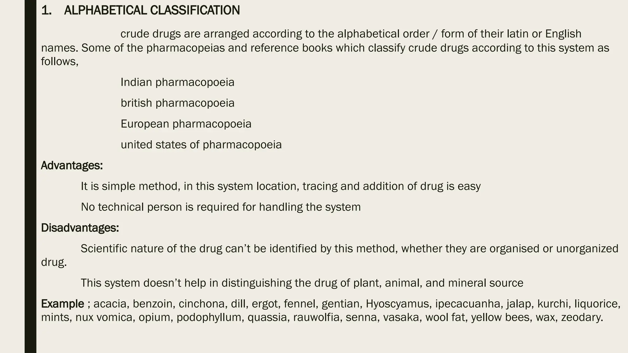 CLASSIFICATION OF CRUDE DRUGS.chapter 2 d.pptx