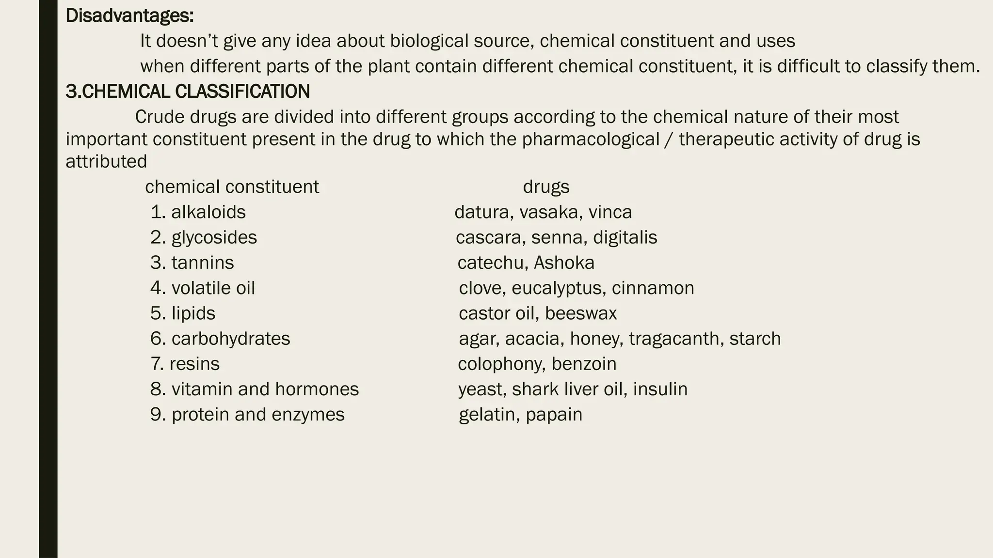 CLASSIFICATION OF CRUDE DRUGS.chapter 2 d.pptx