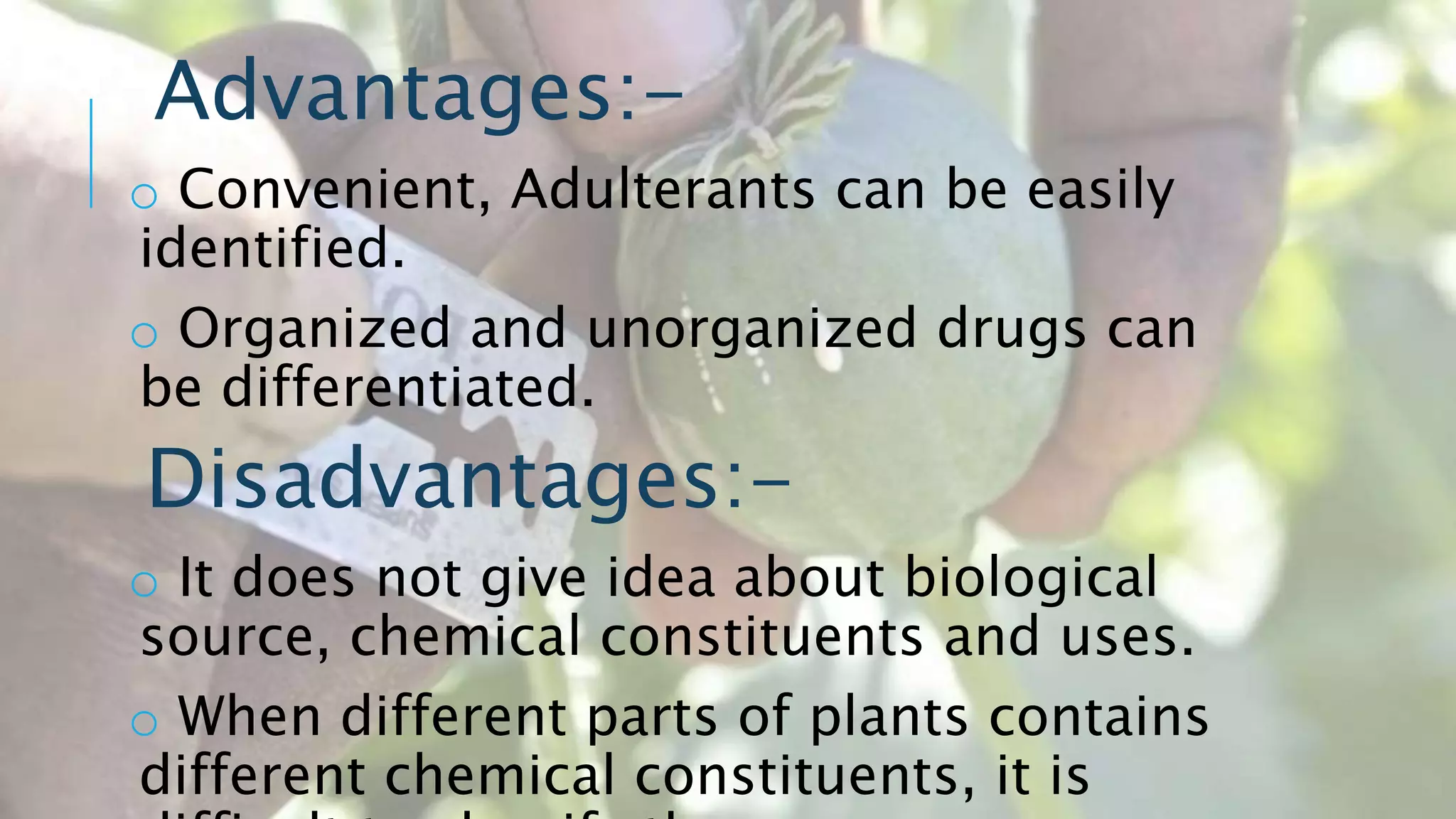 Classification of crude drugs (Pharmacognosy) | PPTX