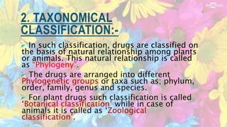 Classification of crude drugs (Pharmacognosy) | PPTX | Pharmaceutical ...
