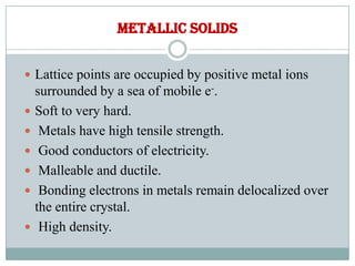 Classification of crystalline solids | PPTX
