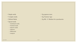 Classification of culture media | PPT