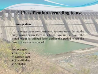 Classification of dams | PPTX