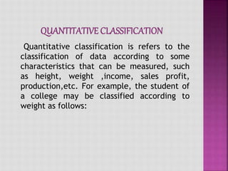 Classification of data | PPTX
