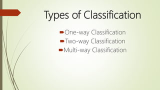 Classification of data | PPT