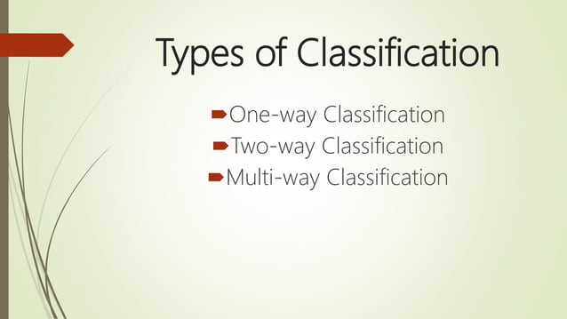 Classification of data | PPT