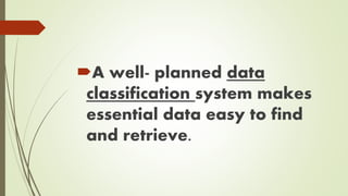Classification of data | PPT