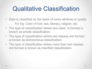 Classification of data | PPTX