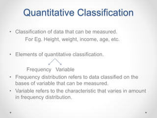 Classification of data | PPTX