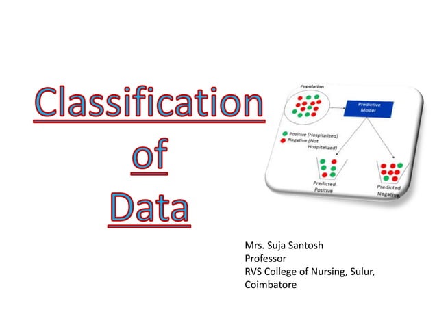 Classification of data | PPTX | Science