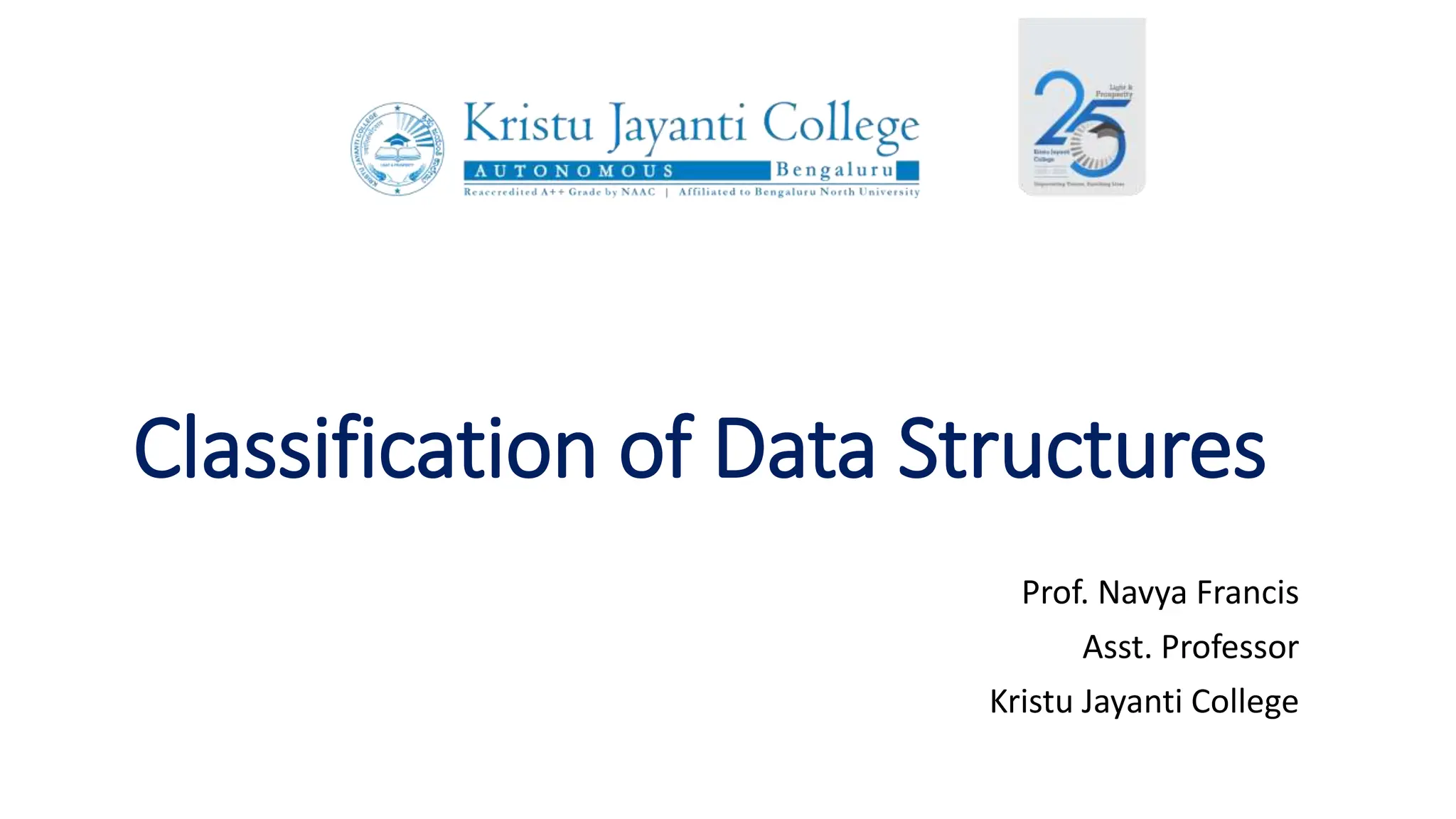 Data Structures Classification Of Data Structures Ppt