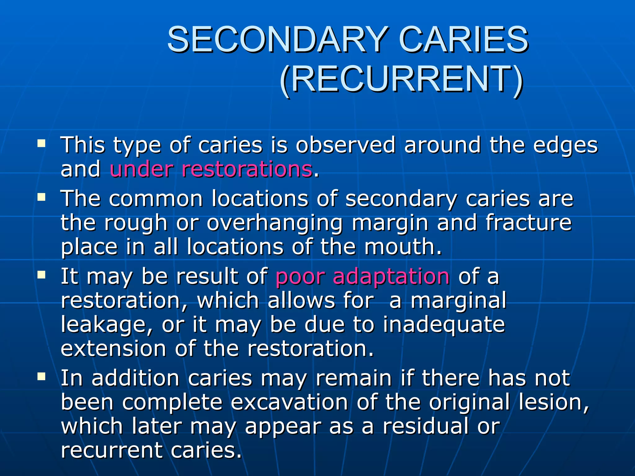 Classification Of Dental Caries | PPT