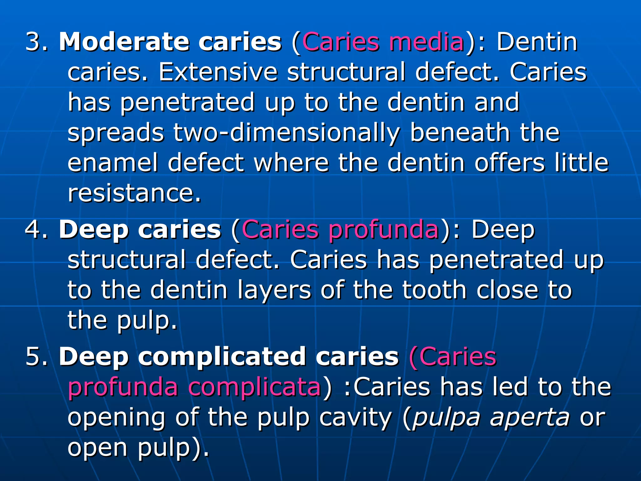 Classification Of Dental Caries Ppt