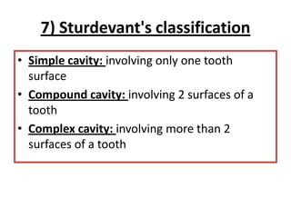 Classification of dental caries rasha adel copy | PPTX
