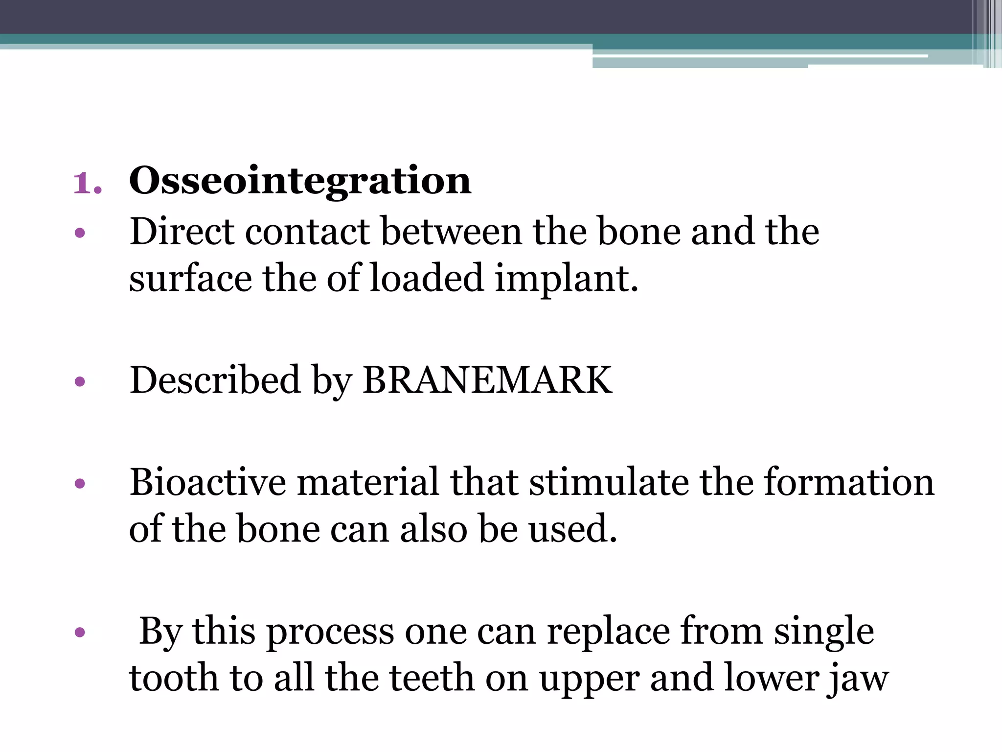 Classification of dental implant | PPTX