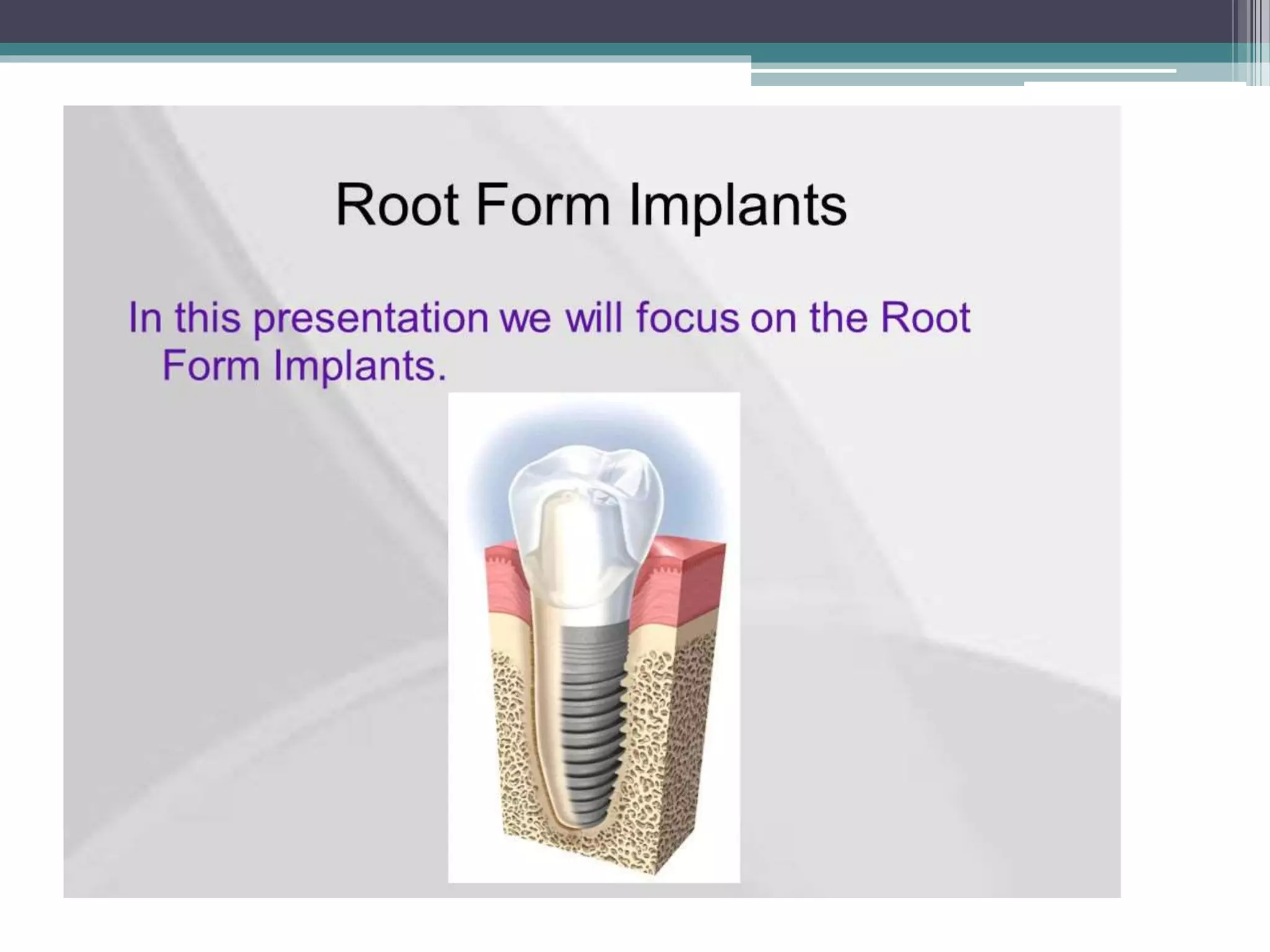 Classification of dental implant | PPTX