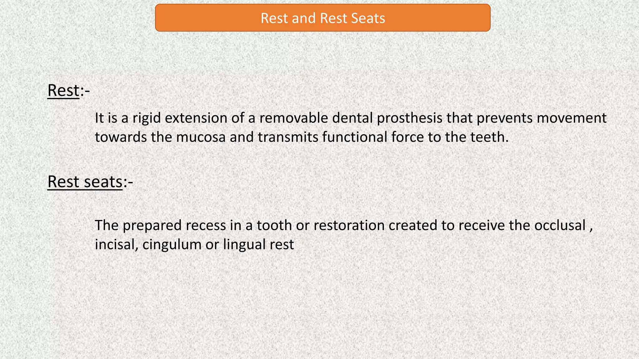 Classification of direct retainers,rests and rest seats | PPT