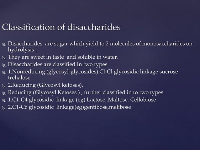 classification of disaccharides and its structure.pptx | Chemistry ...