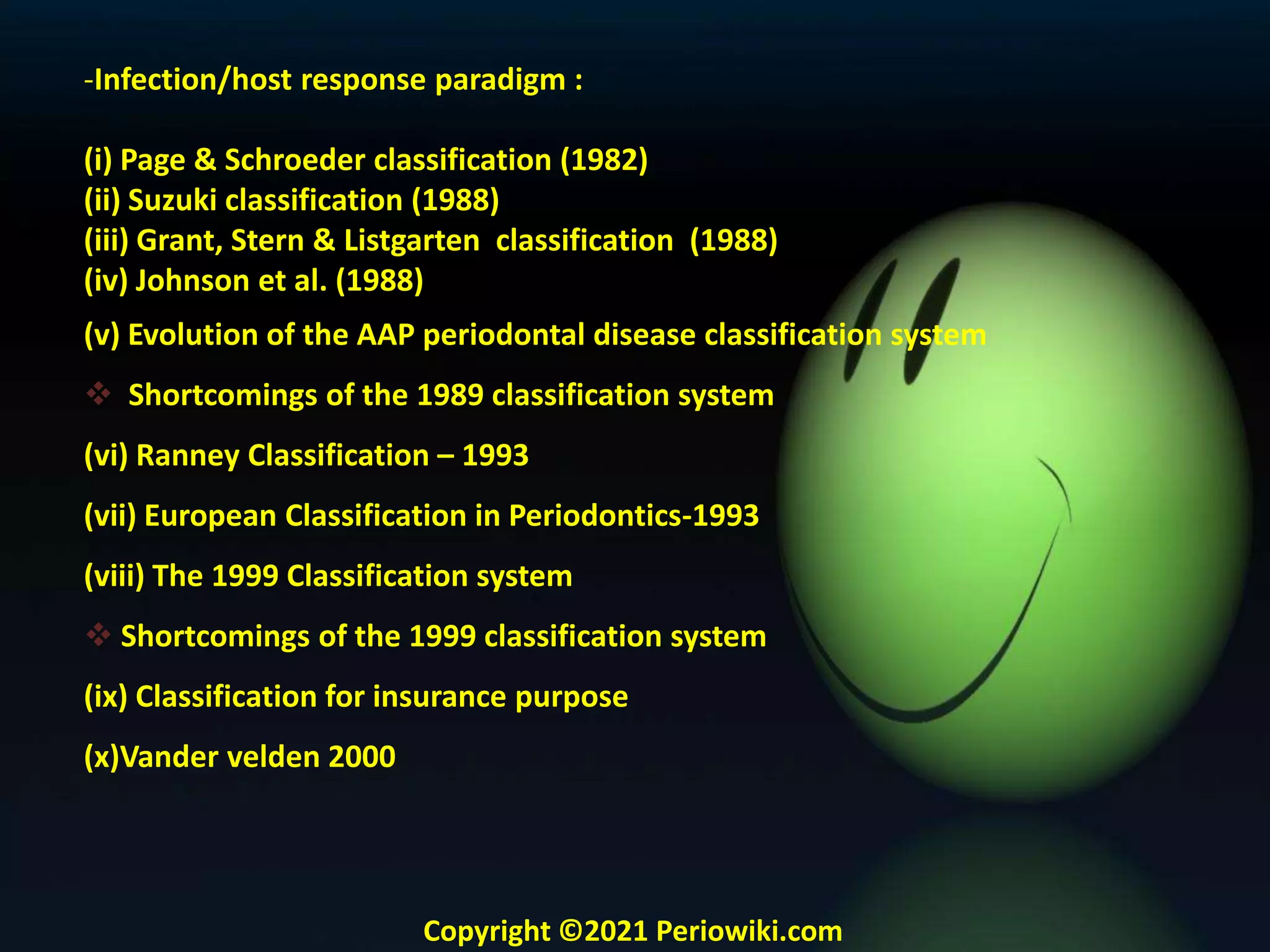 Classification of diseases and conditions affecting the periodontium | PPTX