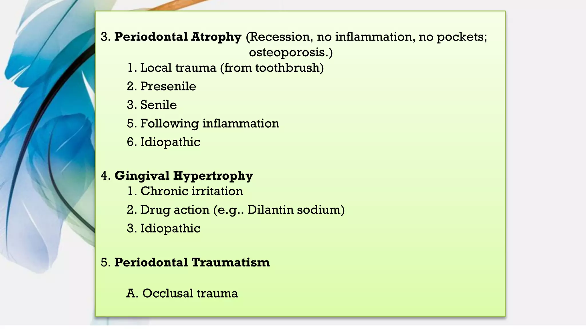 Classification of periodontal diseases | PDF