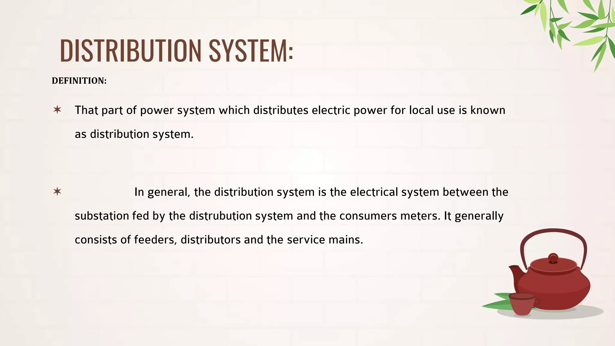 Classification of distribution systems | PPTX