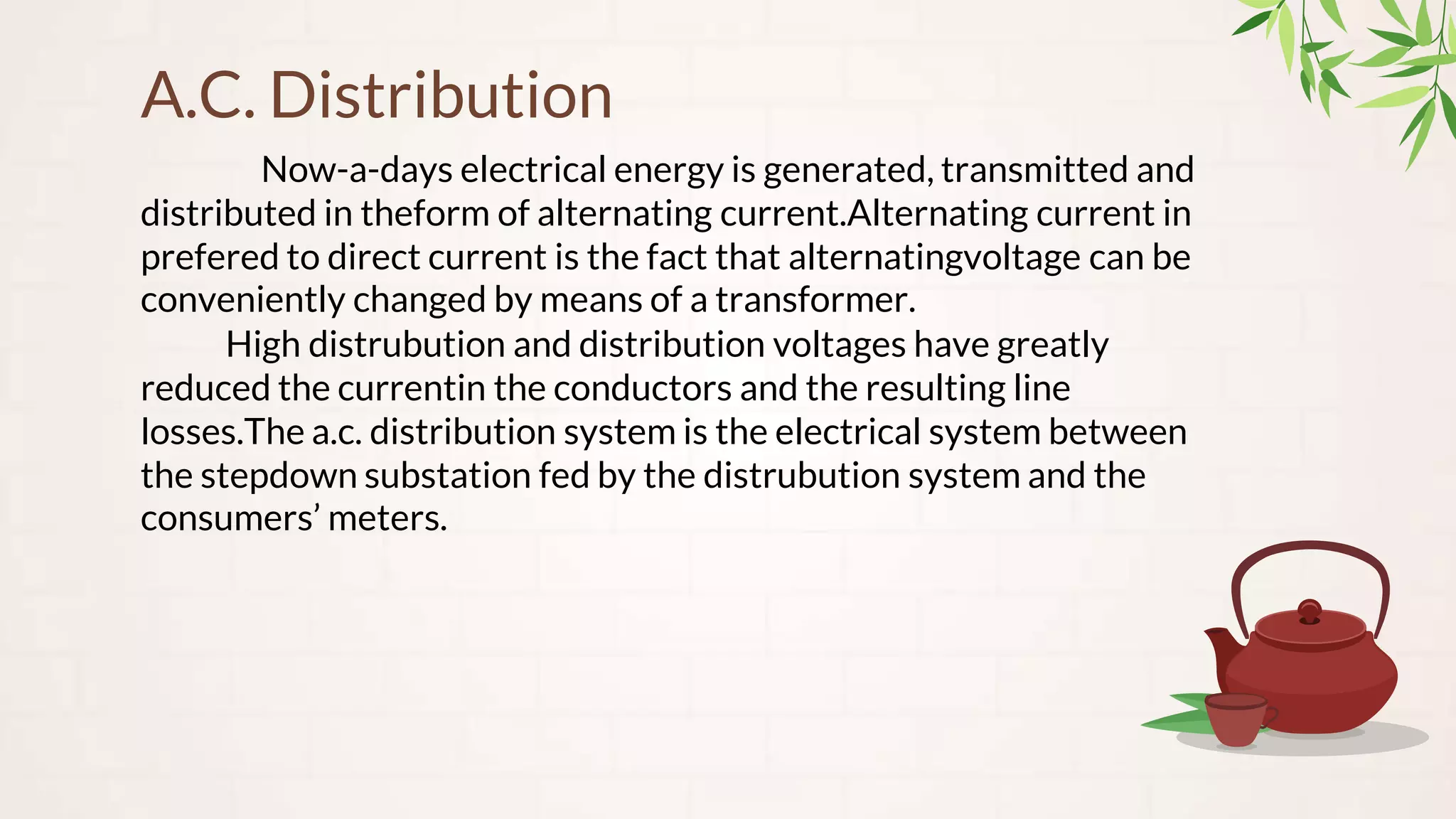 Classification of distribution systems | PPTX