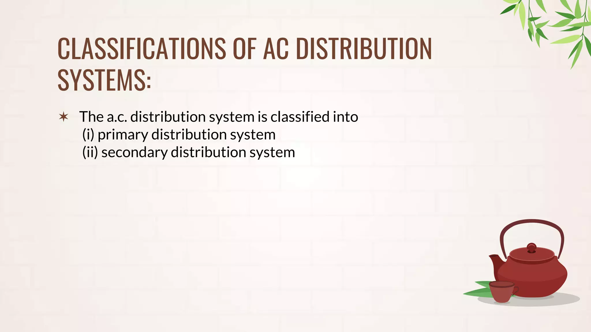 Classification of distribution systems | PPTX