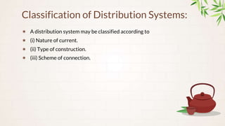 Classification of distribution systems | PPTX