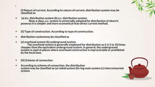 Classification of distribution systems | PPTX