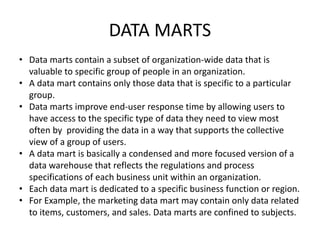 Classification of data mart | PPTX