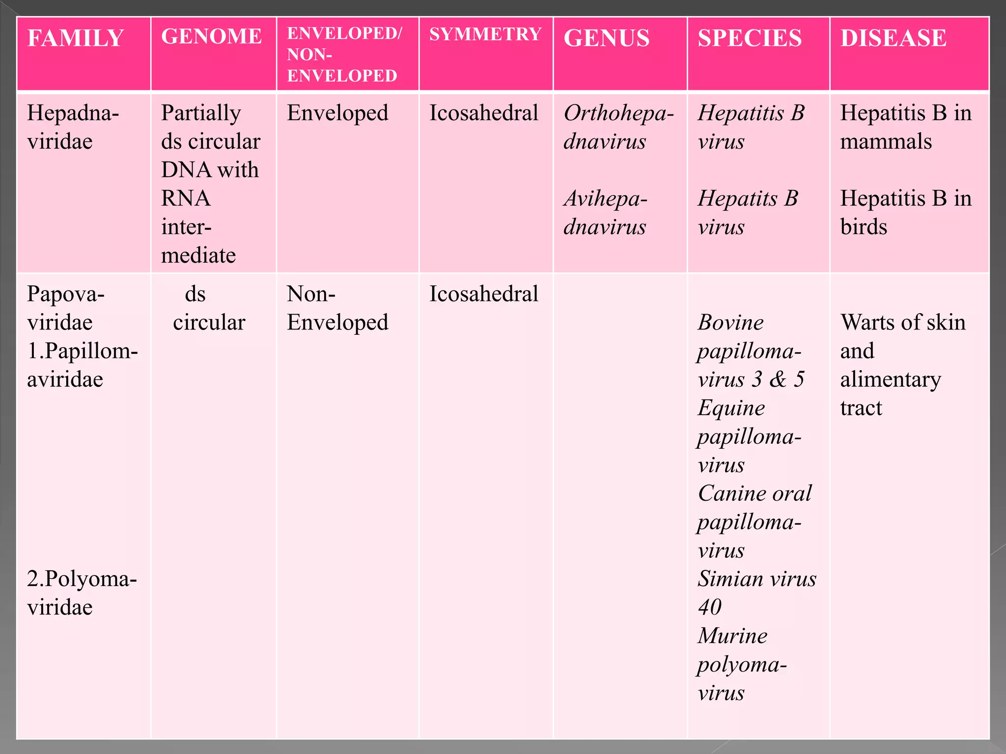Classification of dna virus ppt | PPTX