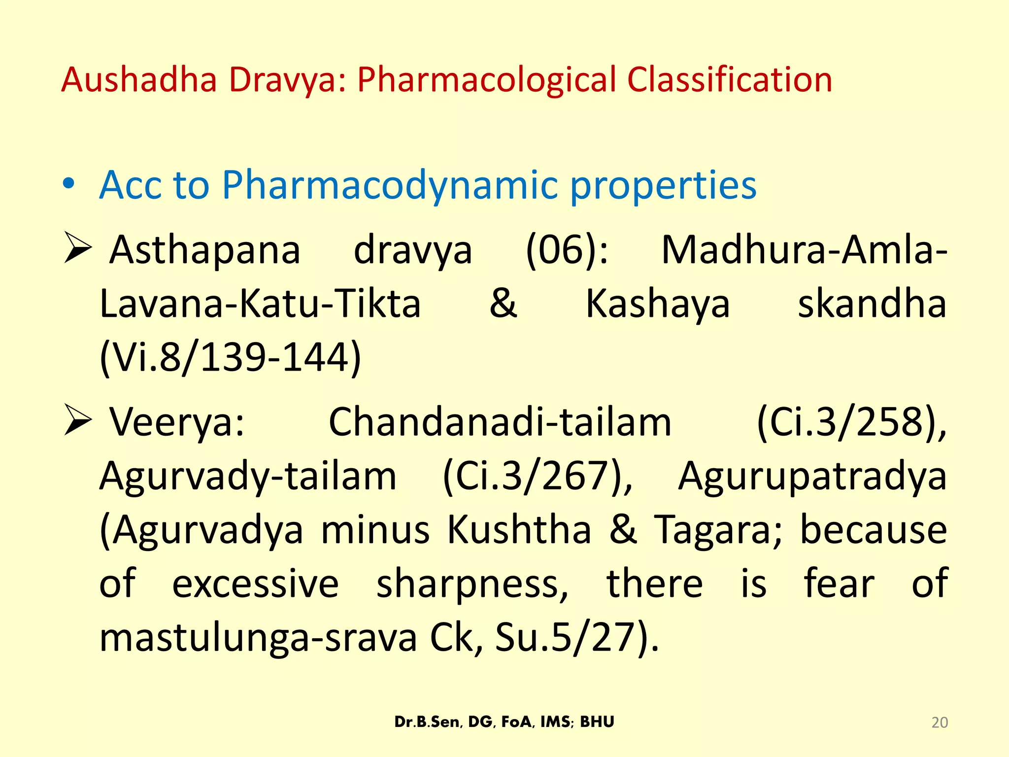 Classification of Dravya in Charaka Samhita | PDF