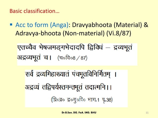 Classification of Dravya in Charaka Samhita | PDF | Hinduism | Religion ...