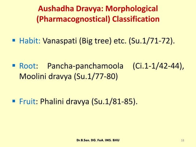 Classification of Dravya in Charaka Samhita | PDF | Hinduism | Religion ...