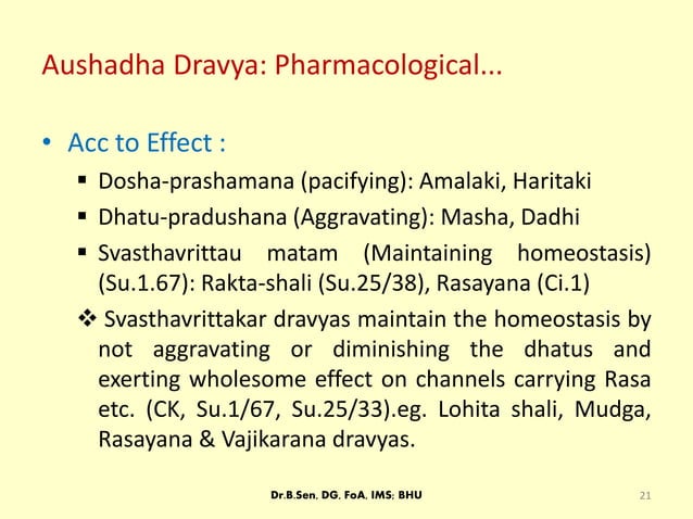 Classification of Dravya in Charaka Samhita | PDF | Hinduism | Religion ...