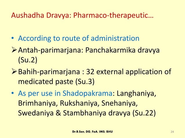 Classification of Dravya in Charaka Samhita | PDF | Hinduism | Religion ...