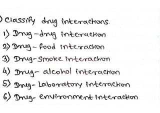 Classification of Drug Interactions | PDF | Chemistry | Science
