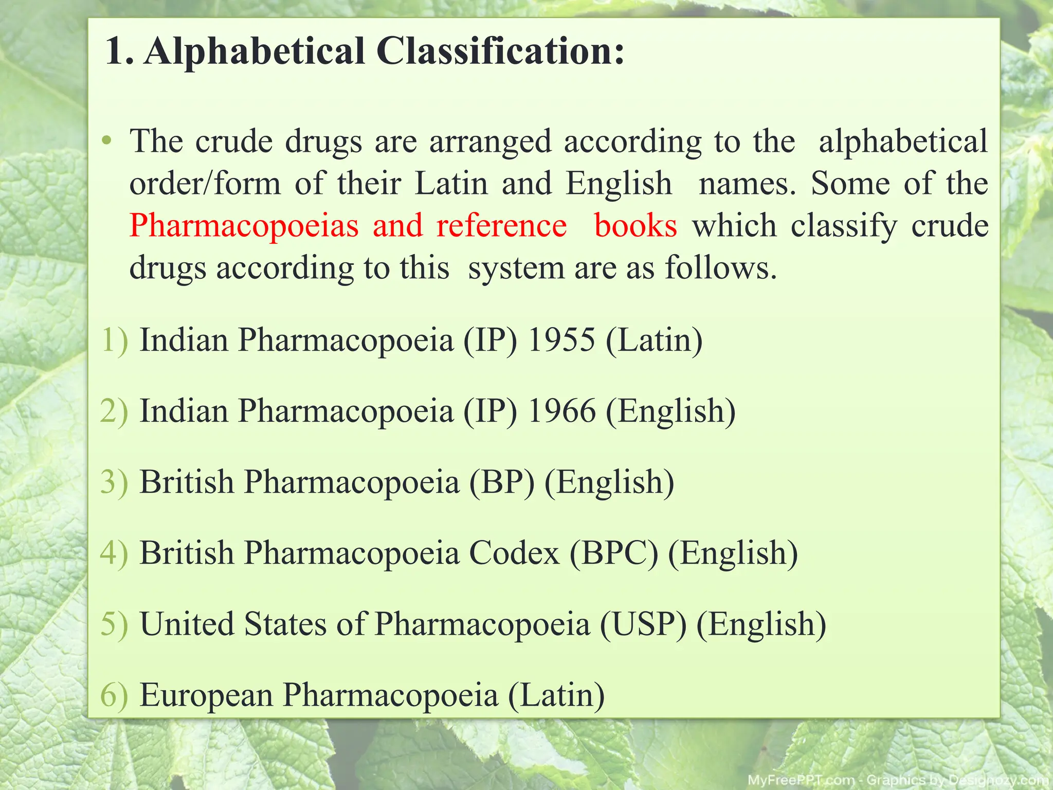 Classification of drugs their biological name | PPTX