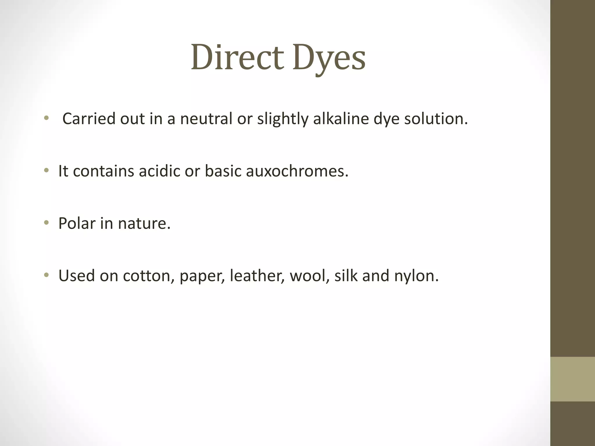 Classification of dyes | PPTX